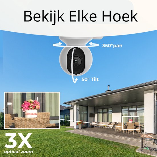 Meridianus Buiten Camera Met Nachtzicht - Bewakingscamera Voor Buiten -... | bol.com