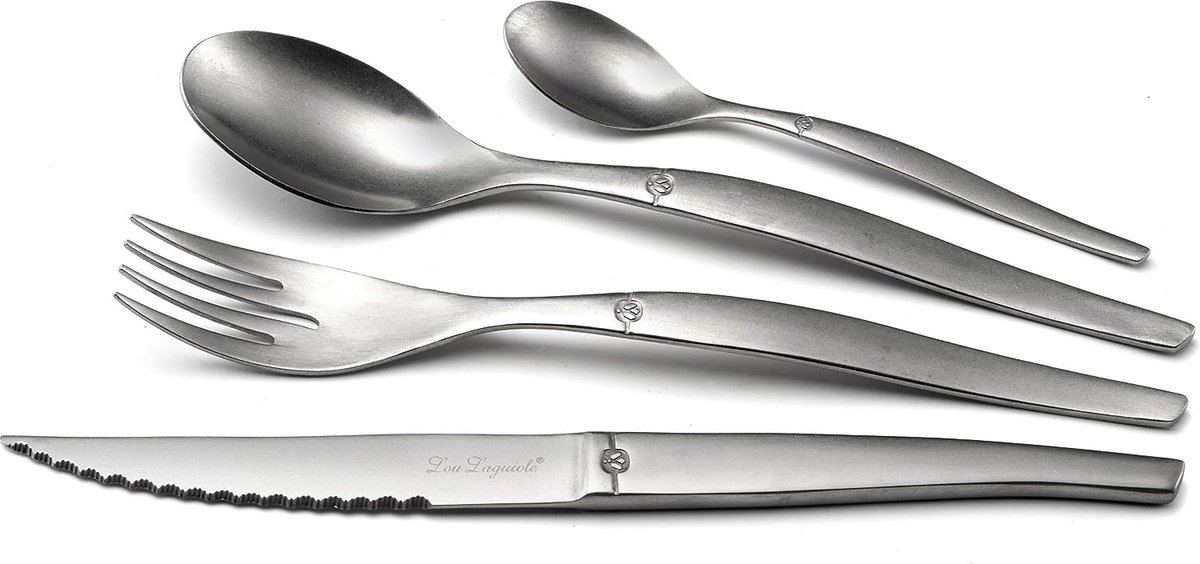 Bestek JET, tafelbestek voor 6 personen, RVS vintage design, 24 delig ...