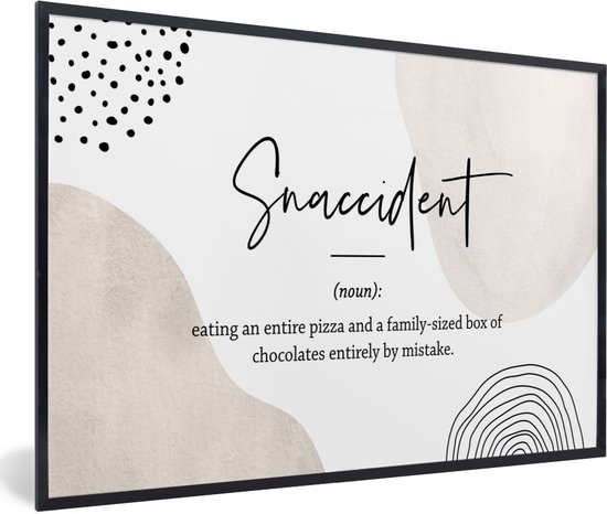 Fotolijst incl. Poster - Spreuken - Snacccident - Quotes - Woordenboek ...