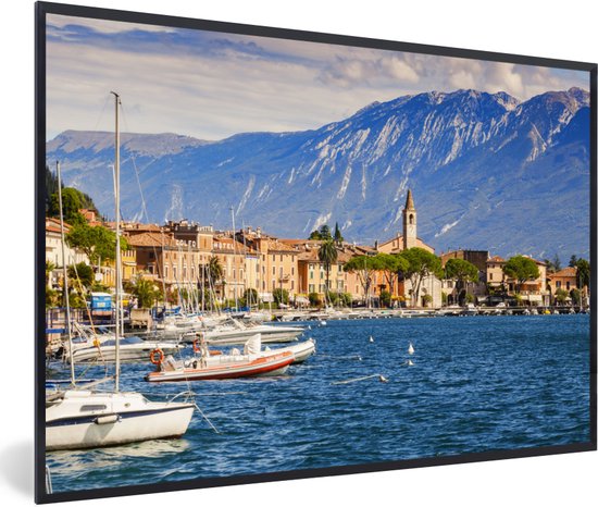 Fotolijst incl. Poster - Gardameer - Boten - Bergen - 30x20 cm ...