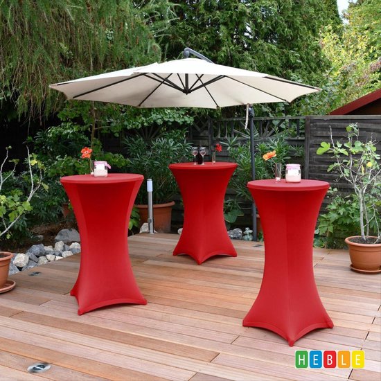 Statafel Hoes Rood - Statafelrok - Feestje - Ø 80 x 110 cm - van Heble® *** | bol