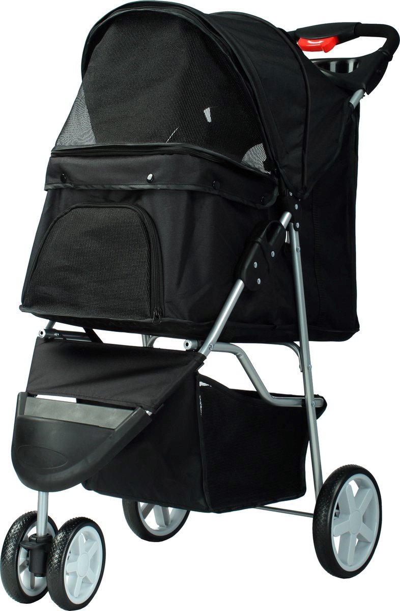 HiPet Inklapbare Hondenbuggy Lars - Zwart | bol.com