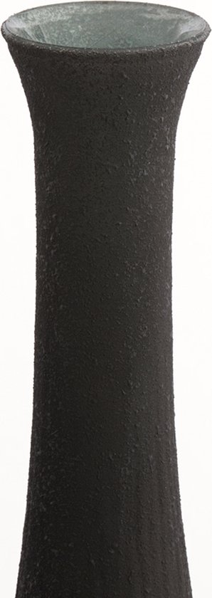 Light&living Vaas Ø25x99 cm JUTHA glas textuur mat zwart | bol