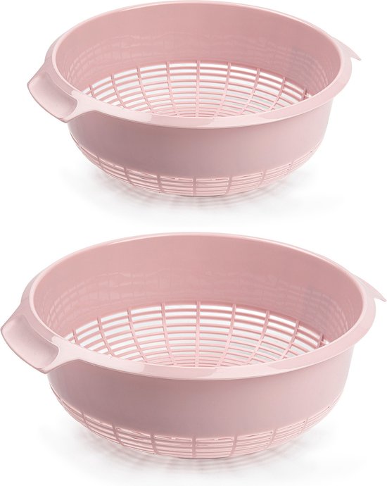 Plasticforte Passoire/tamis de Cuisine - set 2x - plastique - rose ...