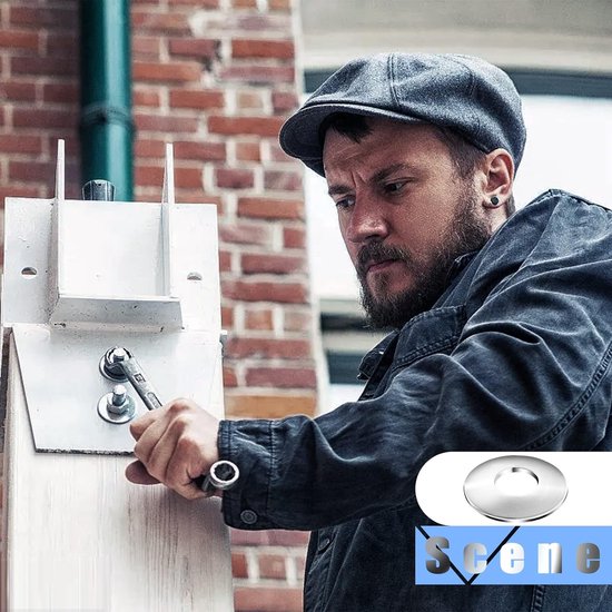 Sluitringen M8 x 30 mm groot 20 stuks bijsluitringen roestvrij staal ...