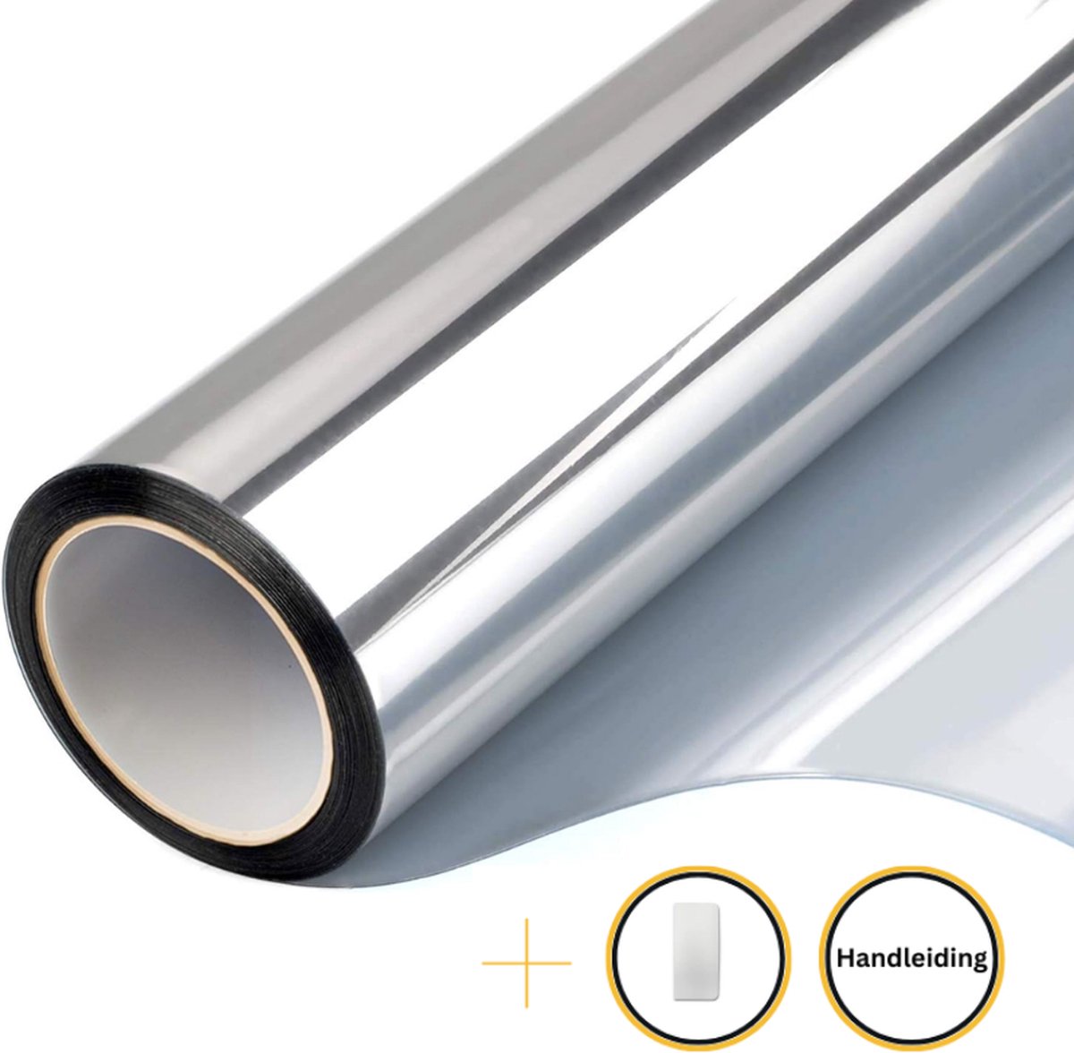 ZERO 90® Raamfolie Anti-Inkijk 90x200 – Zilver Spiegeleffect Geen ...