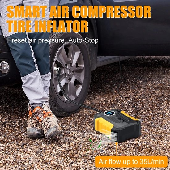 AN-Shop - Autobanden Pomp - Draagbare luchtcompressor - Elektrische fietspomp -... | bol