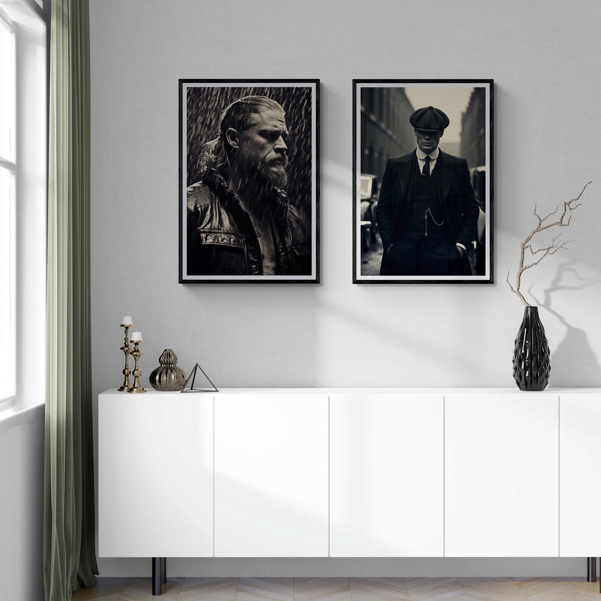 Sons of Anarchy Poster | Poster Jax | Jax in Regen | Zwart Wit Poster ...