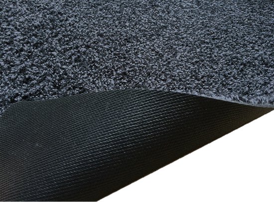 Ikado Katoenen droogloopmat antraciet op maat , 120 cm 120 x 450 cm | bol