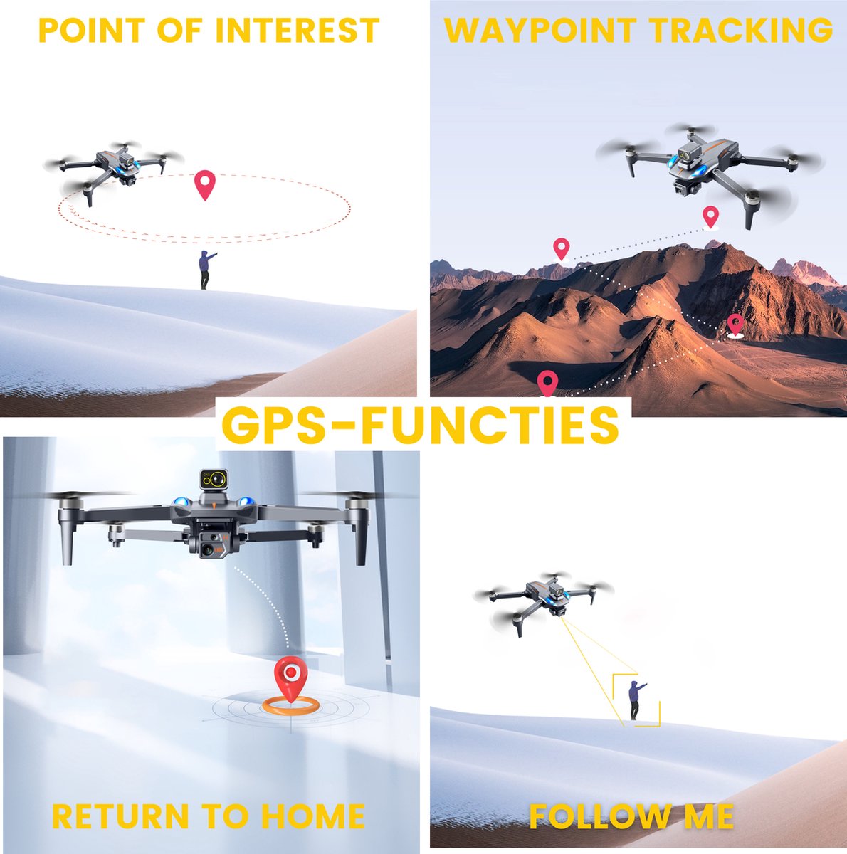 Killerbee GX2 Cobra - GPS Drone met camera - Voor kinderen en volwassenen - Inclusief... | bol