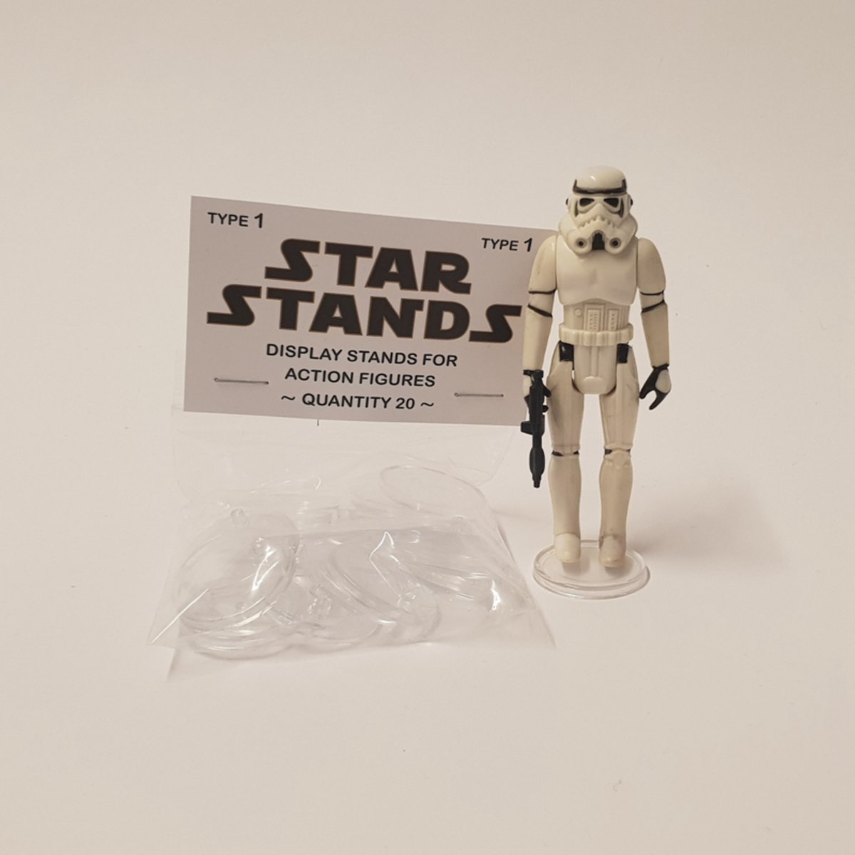 Star Stands: Vintage Star Wars 1 inch display stands/voetjes 20 stuks ...