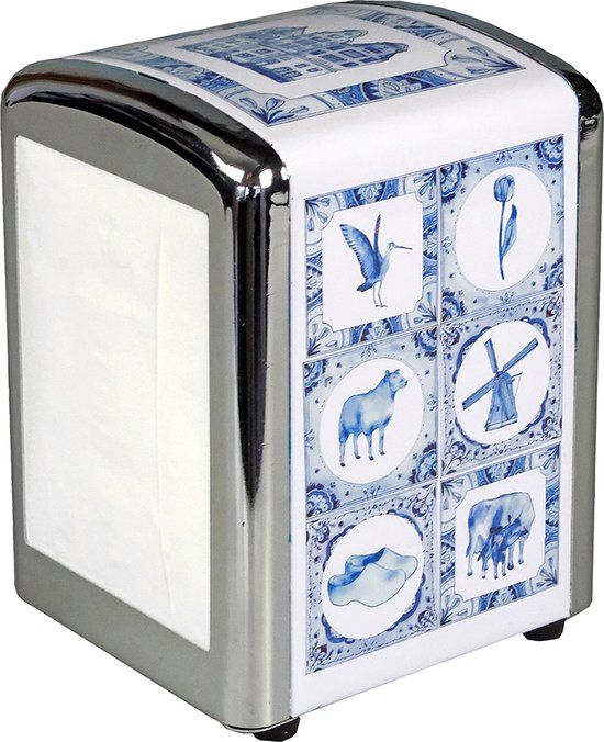 CABANAZ - tissuedispenser, metaal / chroom, TISSUE DISPENSER DUTCH BLUE ...