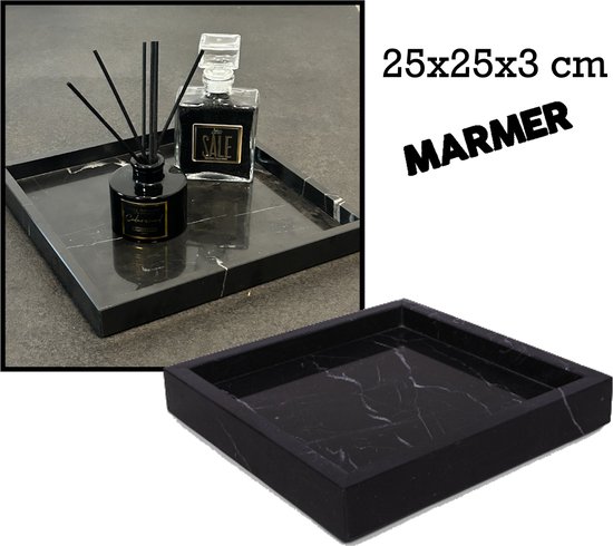 HomeBerg Marmer Steen Dienblad - Serveerblad - Decoratieve Dienbladen ...