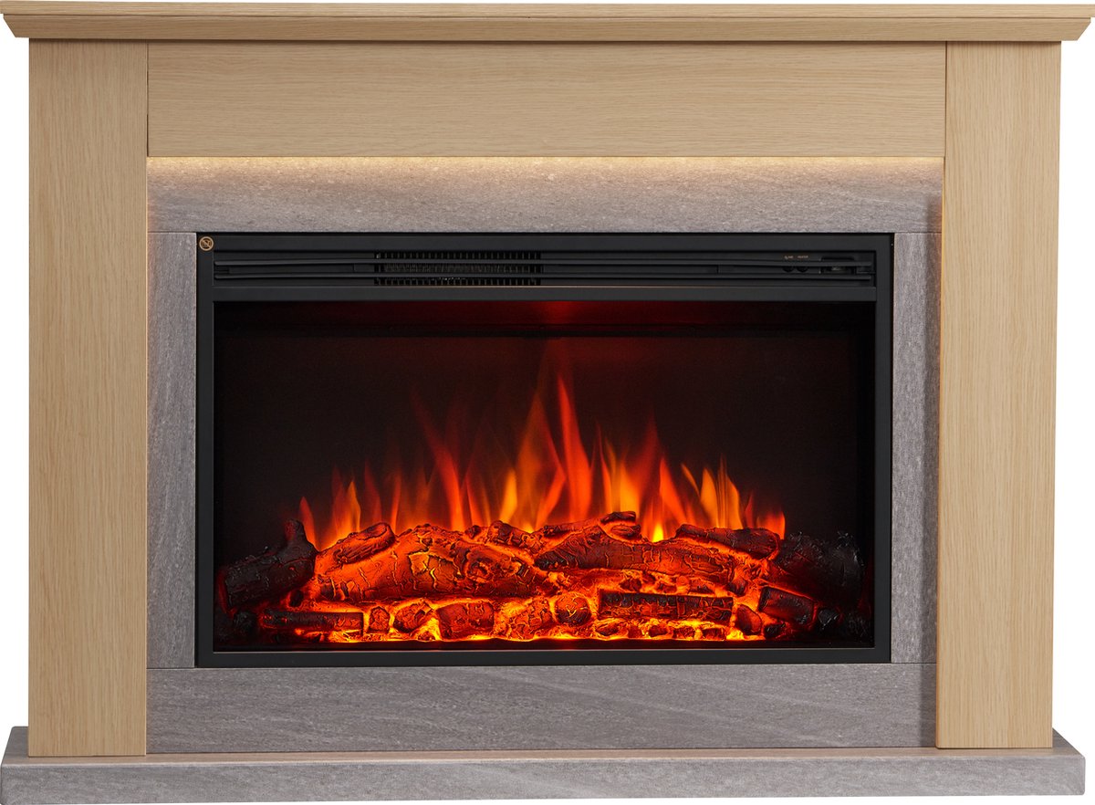 Elektrische Haard Typhon Lichtbruin - Verwarming (0W, 1000W of 2000W ...