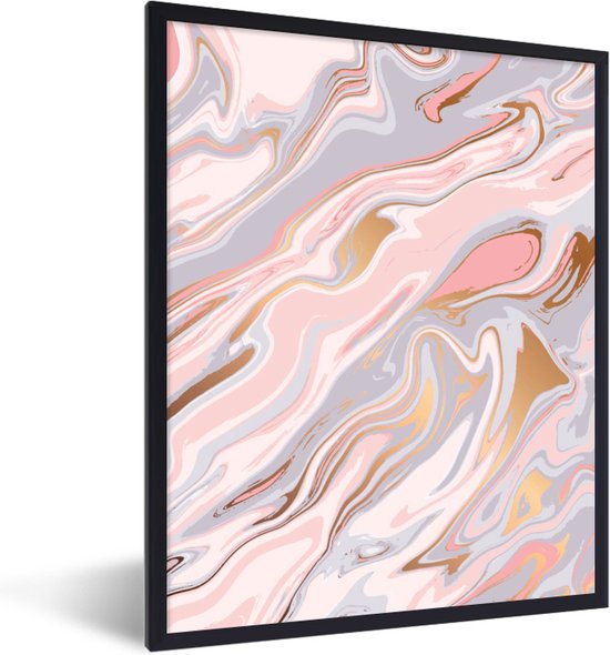 Fotolijst incl. Poster - Marmer - Pastel - Abstract - Patronen - 30x40 ...