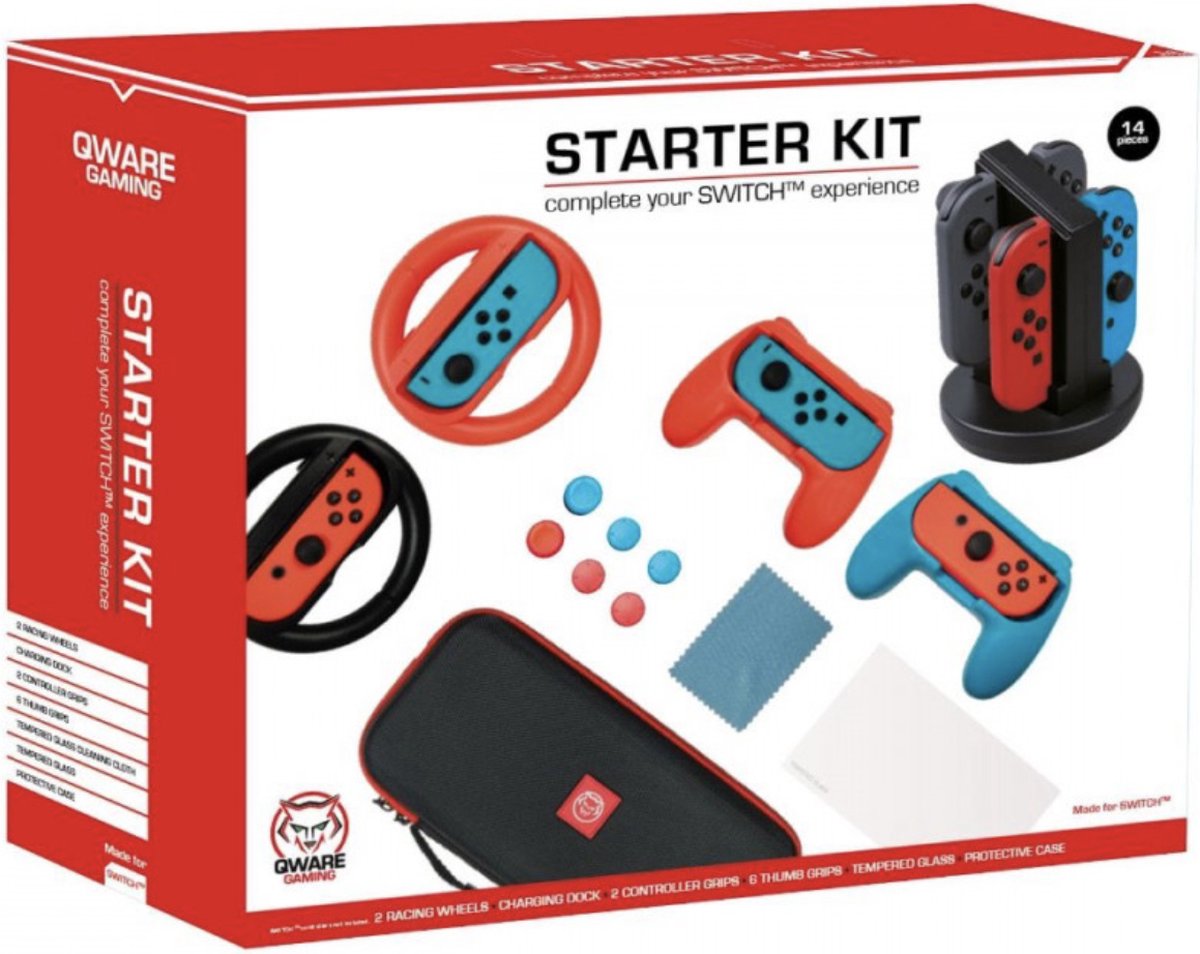 QWARE Gaming Bundel voor Nintendo Switch - Nintendo Switch Starter kit ...
