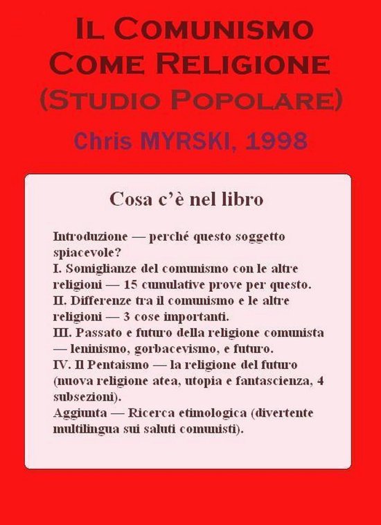 Il Comunismo Come Religione (Studio Popolare) (ebook), Chris Myrski ...