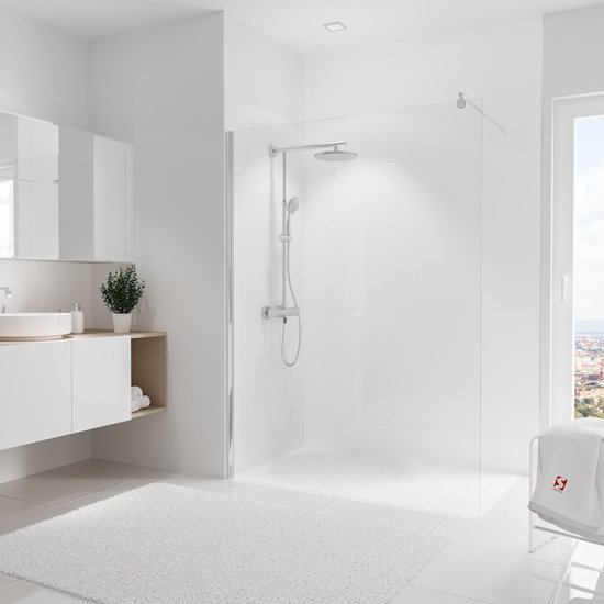 douche-achterwand, Schulte DecoDesign, hoogglans briljant-wit, 150x255 ...