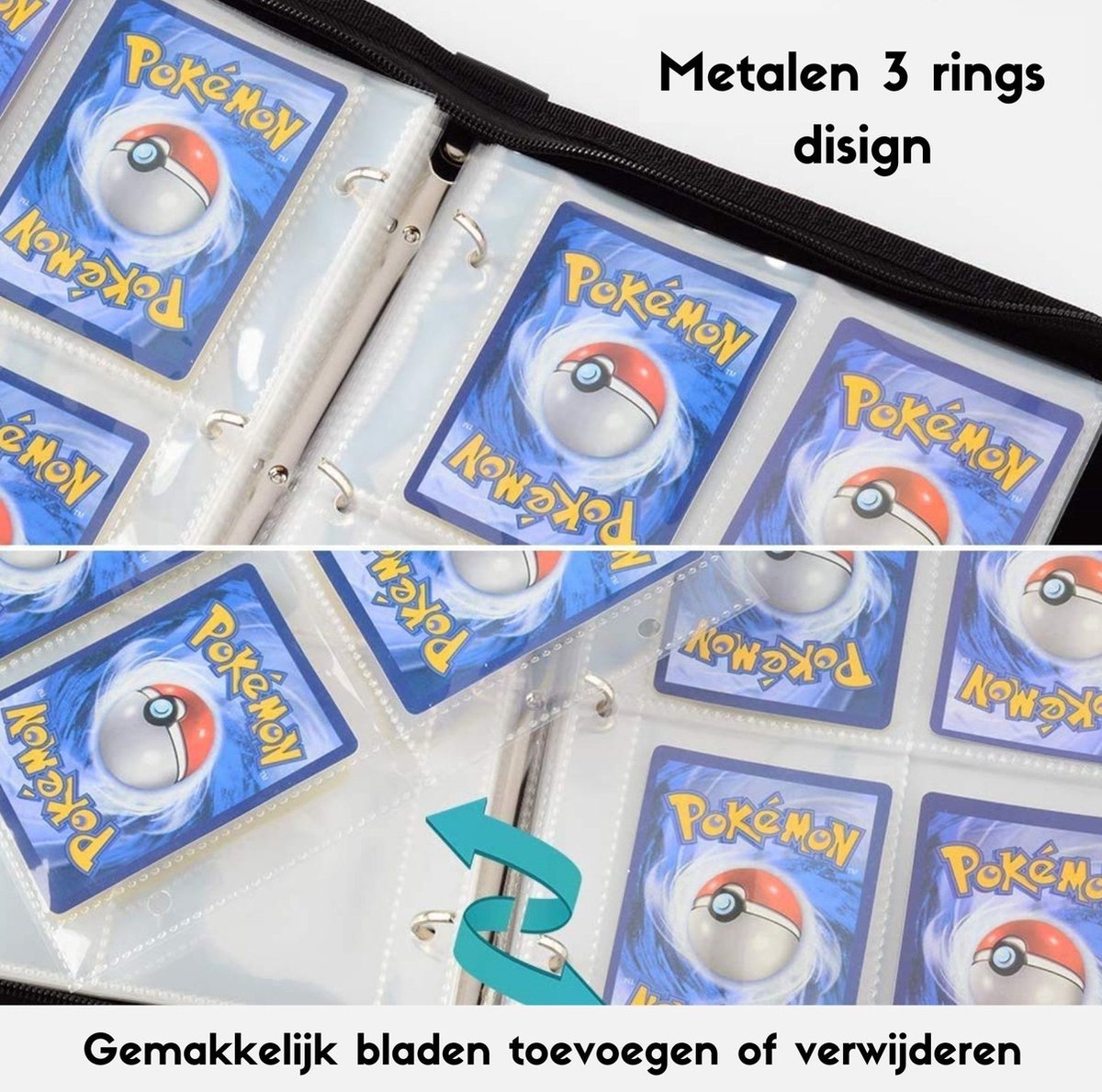 Luxe Verzamelmap Geschikt voor Pokémon – PU Leer – 400 kaarten – 50 ...