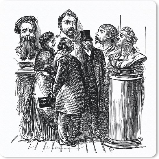 Muismat - Mousepad - het publiek van het British Museum - 30x30 cm ...