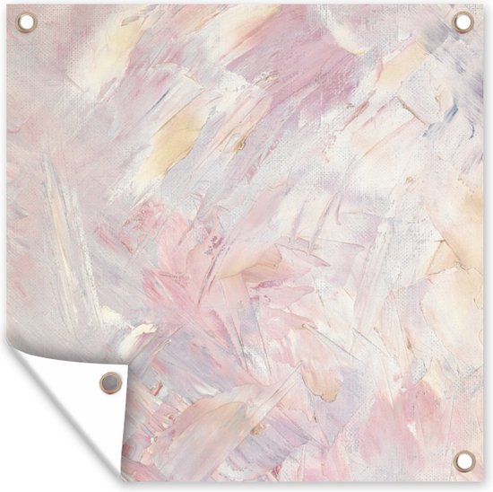 Affiche de Jardin Peinture à l'huile Rose - 200x200 cm - Toile jardin ...