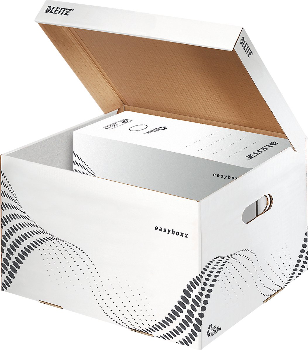 LEITZ® archiefcontainers easyboxx, gemaakt van gerecycled karton ...