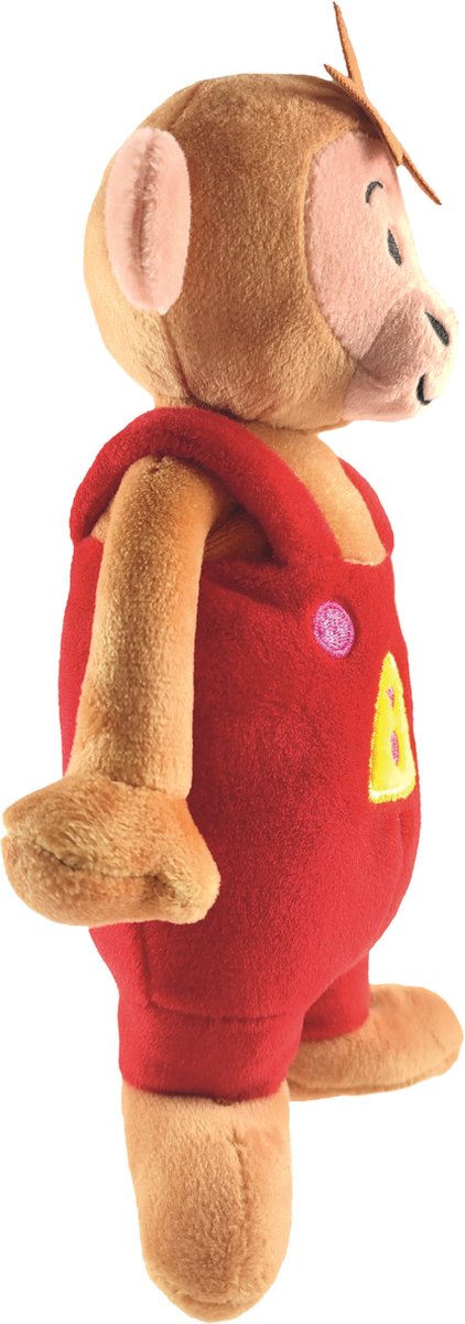 Bumba Poppa knuffel - pluche 20 cm - een aap in een rood broekpak | bol