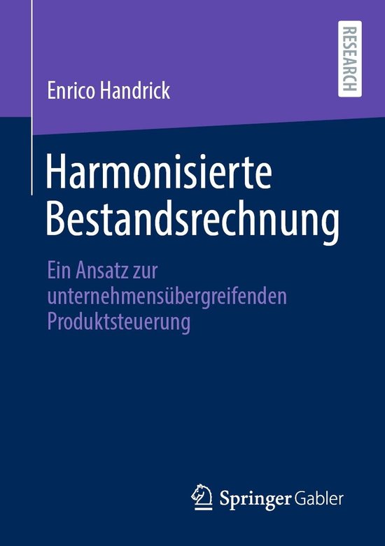 Harmonisierte Bestandsrechnung (ebook), Enrico Handrick | 9783658349349 ...