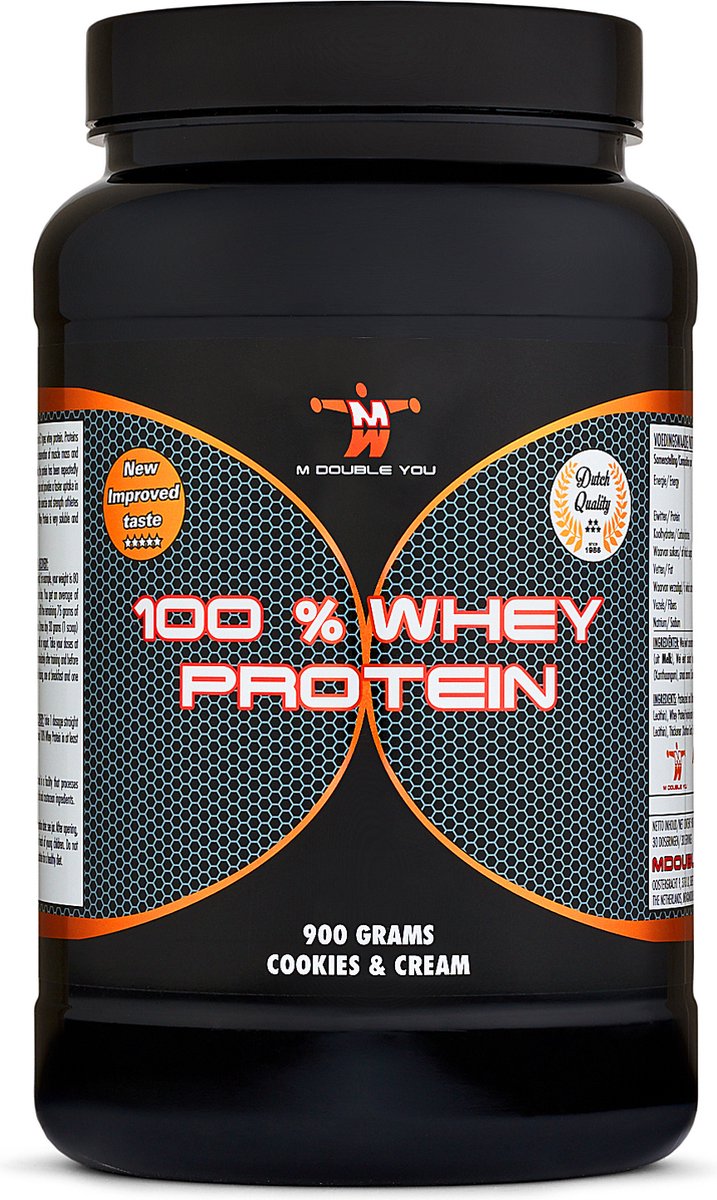 100% Whey Protein (Cookies/Cream - 900 gram) - M DOUBLE YOU ...