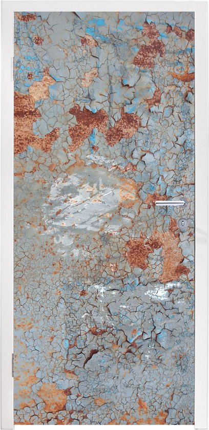 Deursticker Roest - Verf - Metaal - 90x205 cm - Deurposter | bol