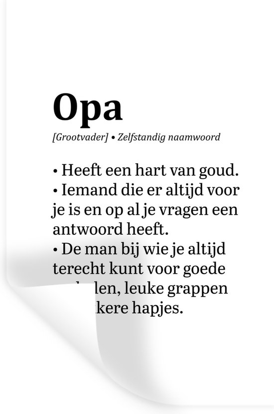 Muurstickers - Sticker Folie - Quotes - 'Opa' - Spreuken - 20x30 cm ...