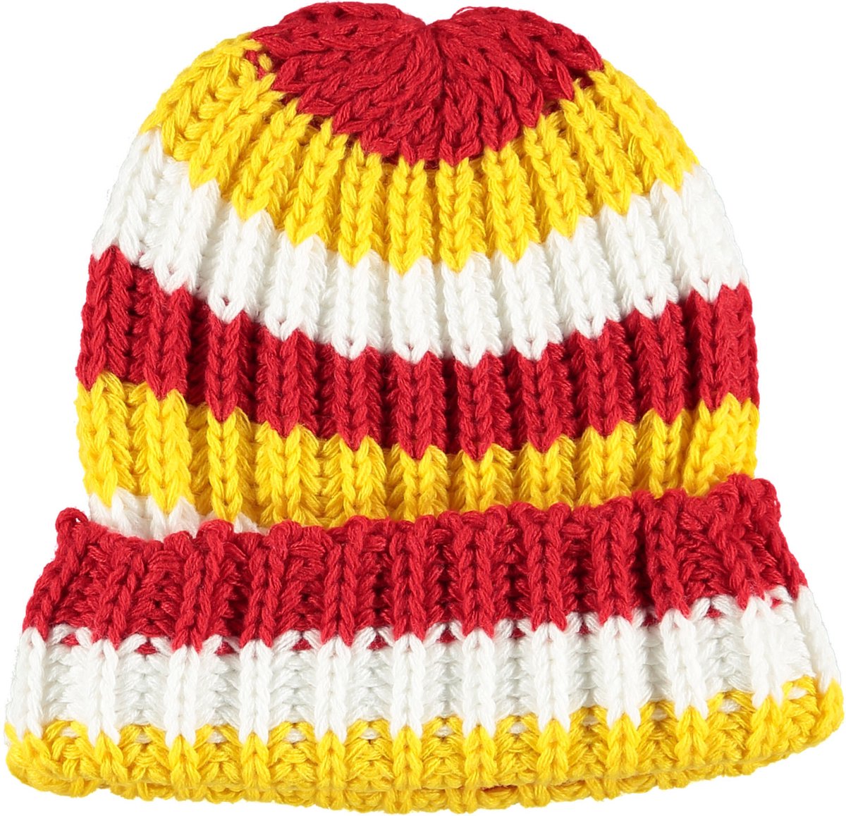 Feestmuts gebreid | Warme feestmuts | Rood|wit|geel | one size ...