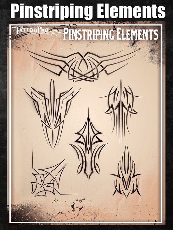 Wiser's Airbrush TattooPro Stencil – Pinstriping | bol
