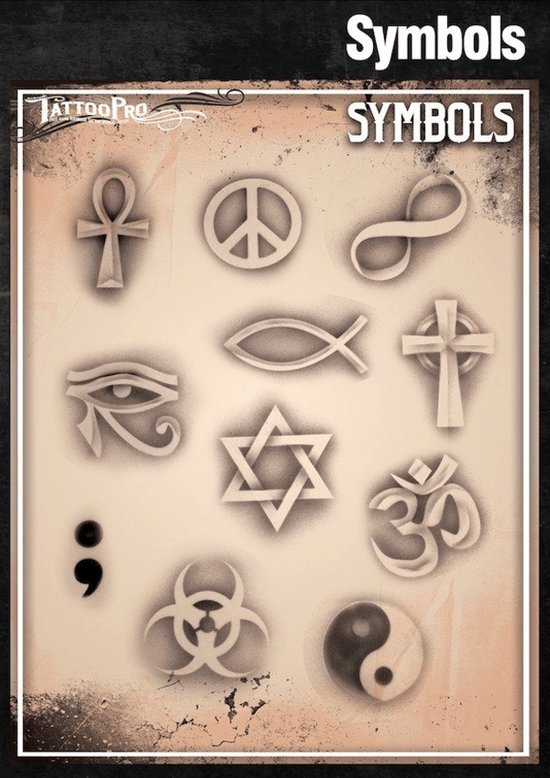 Wiser's Airbrush TattooPro Stencil – Symbols | bol.com