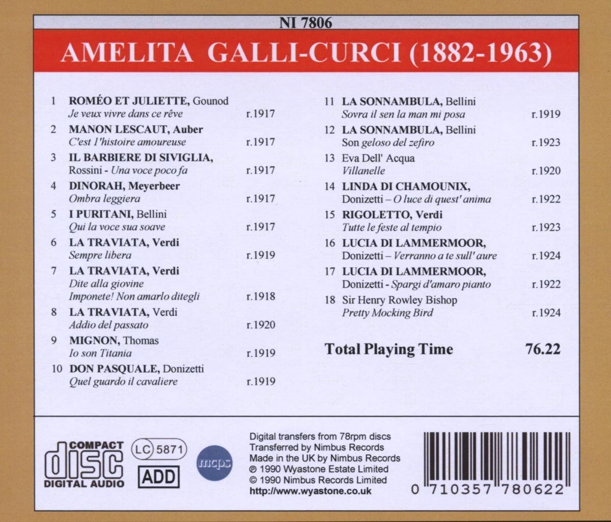 Galli-Curci - Amelita Galli-Curci (CD), Galli-Curci | Muziek | bol.com