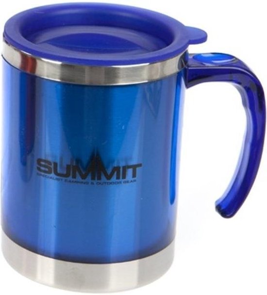 Summit Drinkbeker Met Deksel Aluminium Blauw 450 Ml | bol.com