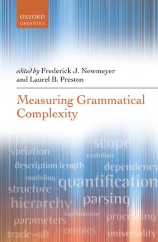 Measuring Grammatical Complexity | 9780199685301 | Frederick J ...