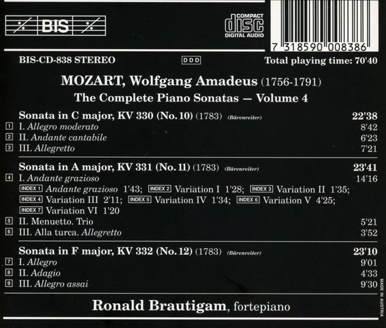 Ronald Brautigam - Mozart: The Complete Piano Sonatas Vol. 4 (CD), Ronald Brautigam |... | bol