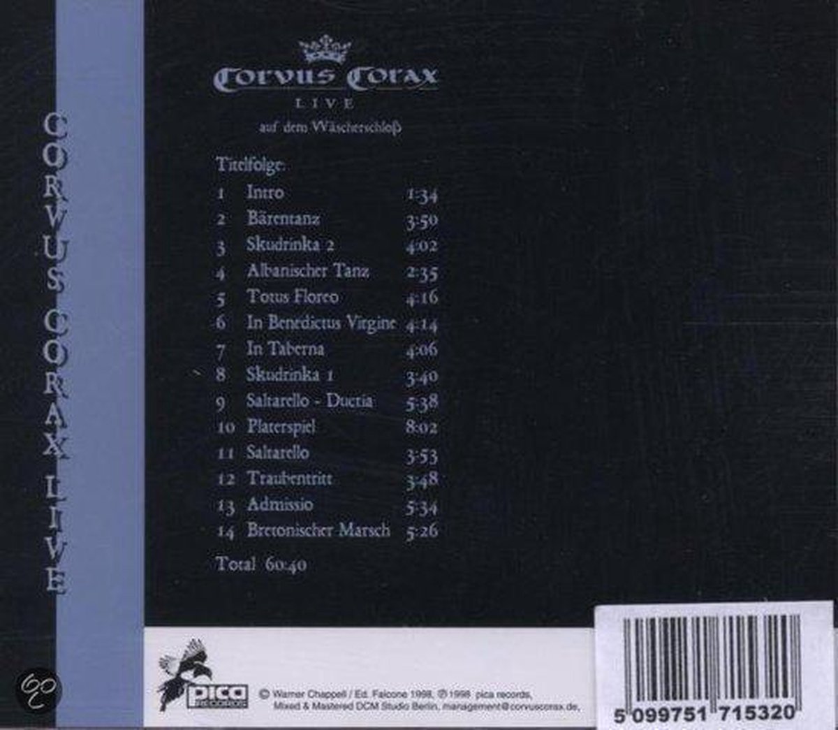 Live auf dem Wash, Corvus Corax | CD (album) | Muziek | bol.com