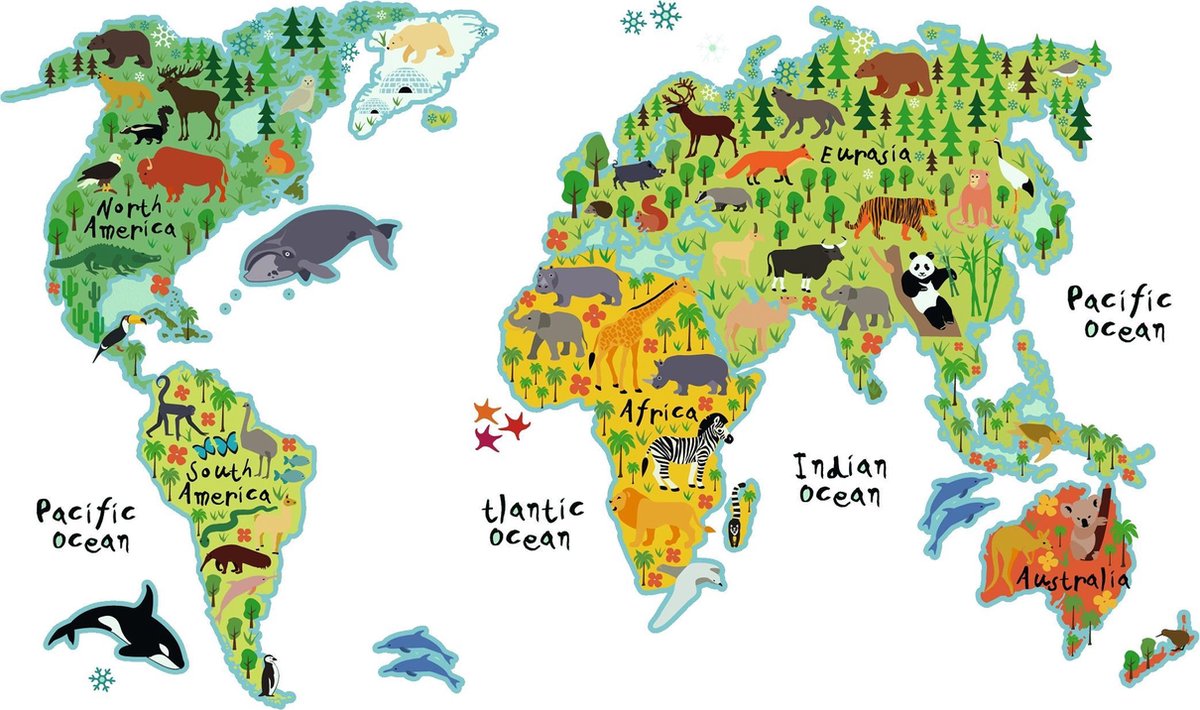 Crearreda - Muursticker - Wereldkaart - Kinderen - 95 x 65 cm | bol.com Crearreda - Muursticker - Wereldkaart - Kinderen - 95 x 65 cm | bol.com