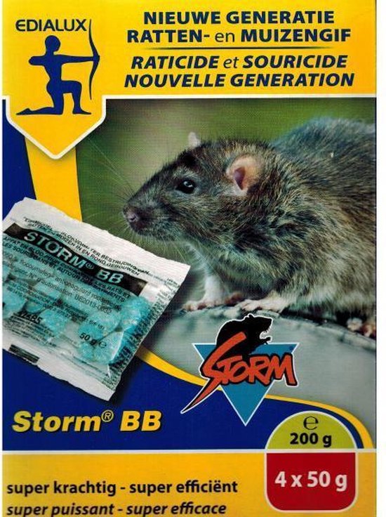 Storm BB - Muizen en rattenvergif - 4x50gr -Super krachtig | bol