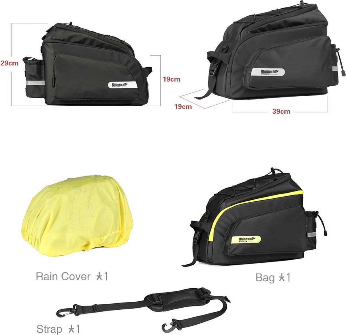 Fietstas - Pannier Bag - Bagagedrager tas - Camaratas - Schoudertas ...