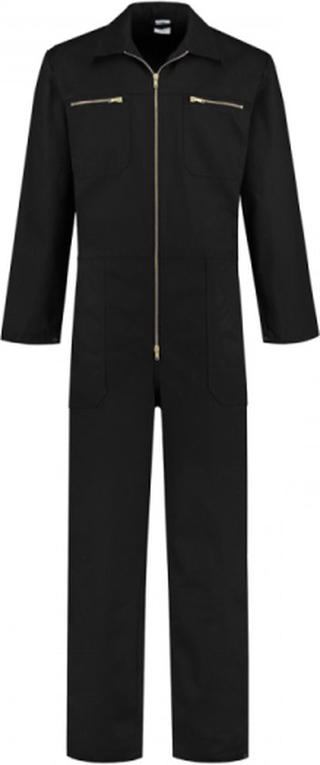 Overall 100% katoen met rits zwart maat 55 | bol