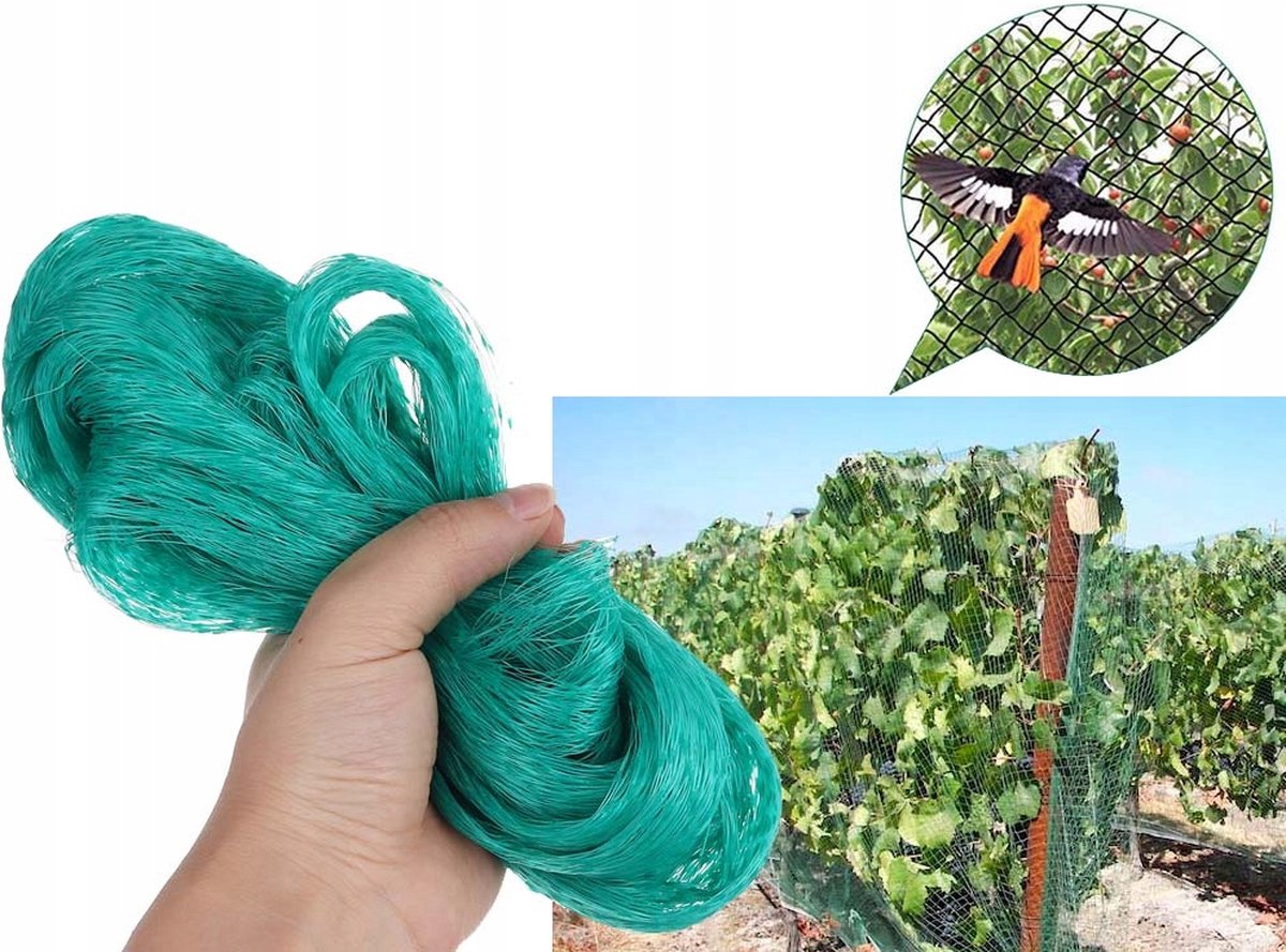 2 Stuks Vogelnet 4 x 6 Meter - Nylon - Vogelgaas - Tuingaas - Anti ...