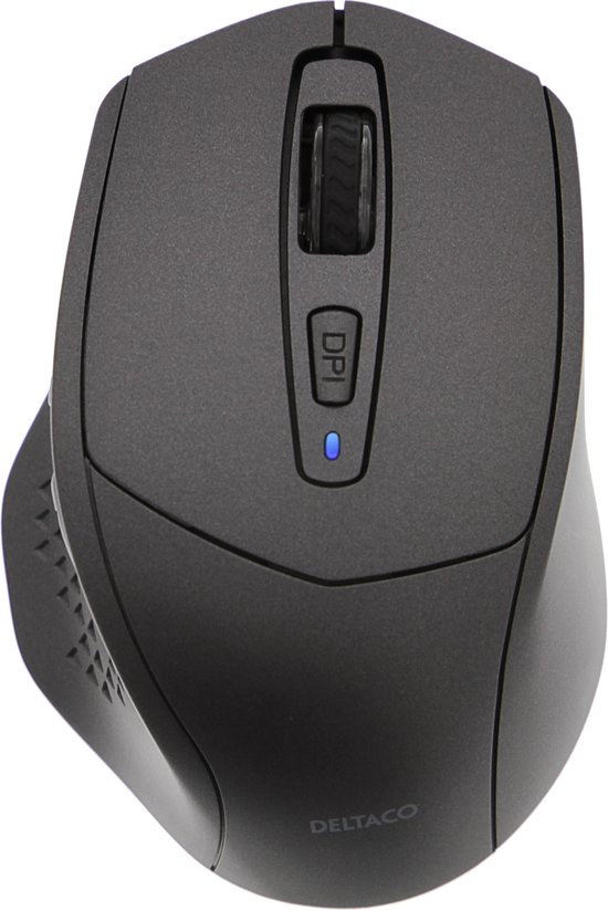 Deltaco Silent Wireless Mouse, Bluetooth, 800-1600 DPI - Dark Gray | bol