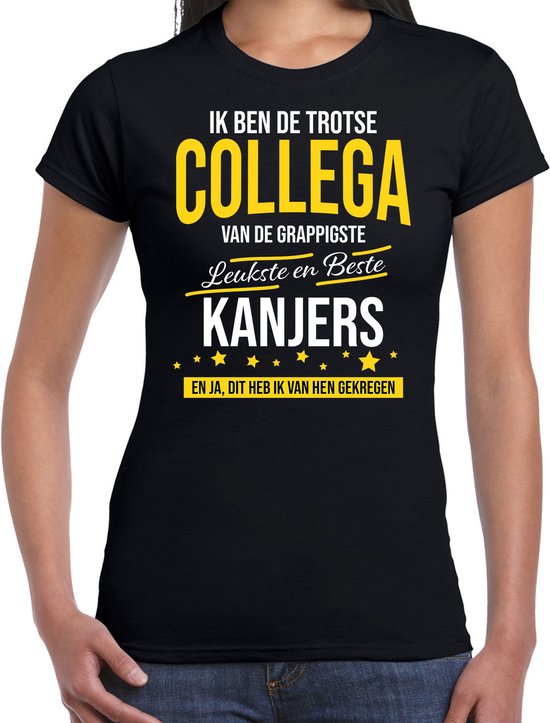 Ik ben de trotse collega van de leukste en beste kanjers cadeau t-shirt zwart voor... | bol