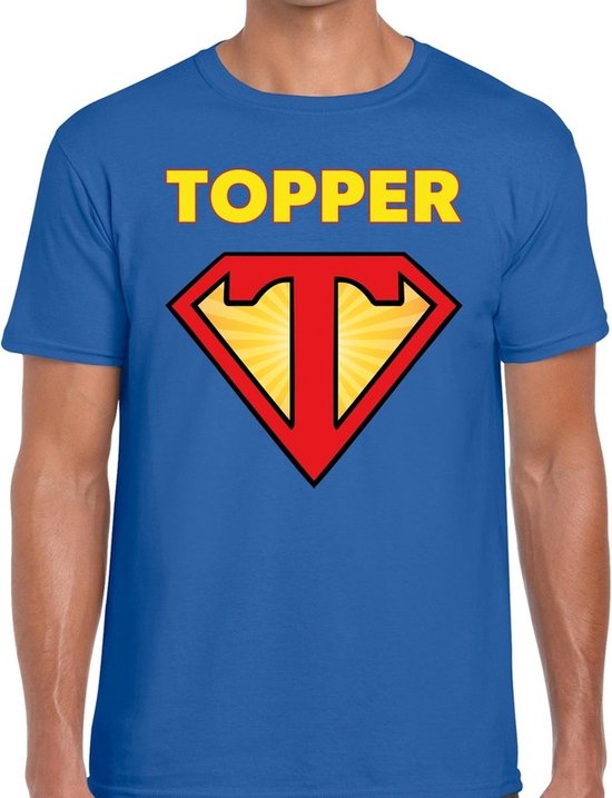 Super Topper t-shirt heren blauw / Blauw Super Topper shirt heren S | bol