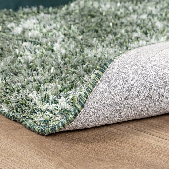 Rond shaggy vloerkleed - Grace Groen Ø200cm | bol.com
