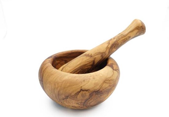 Houten Vijzel met Stamper, Olijfhout Vermaler | bol.com