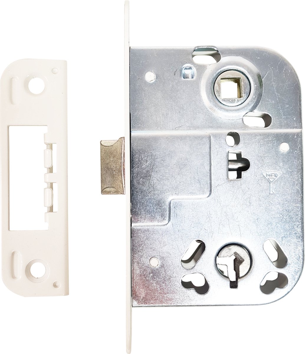 Deurslot met tegenplaat 72mm wit | bol.com